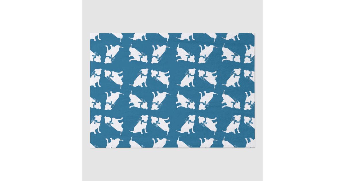Pit Bull Dog Baby Shower Blue Boy Pitbull Tissue Paper | Zazzle