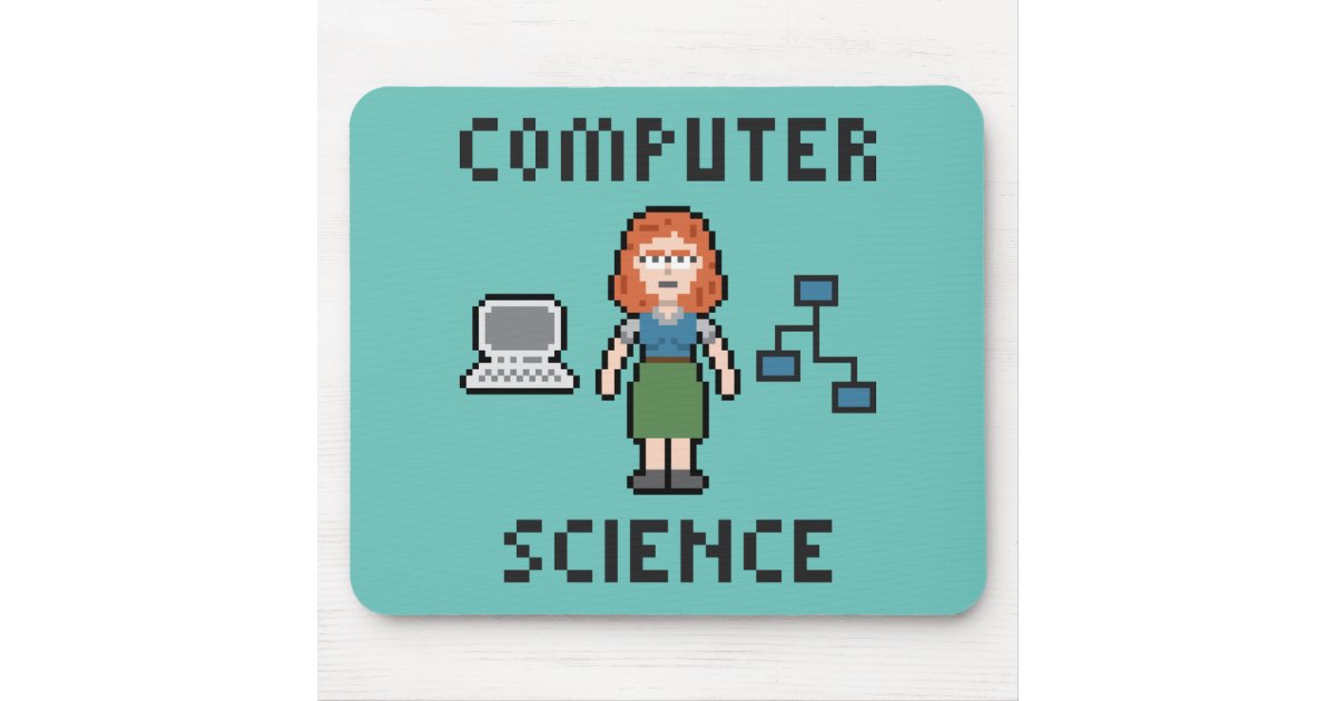 Pixel Computer Science - Female - Mousepad | Zazzle