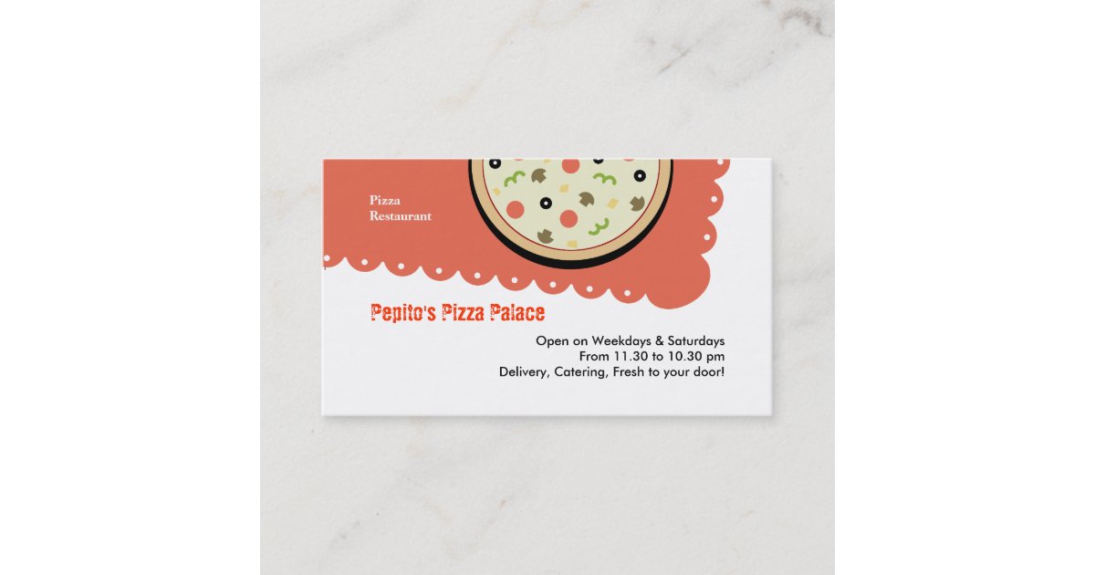 Pizza Business Card | Zazzle
