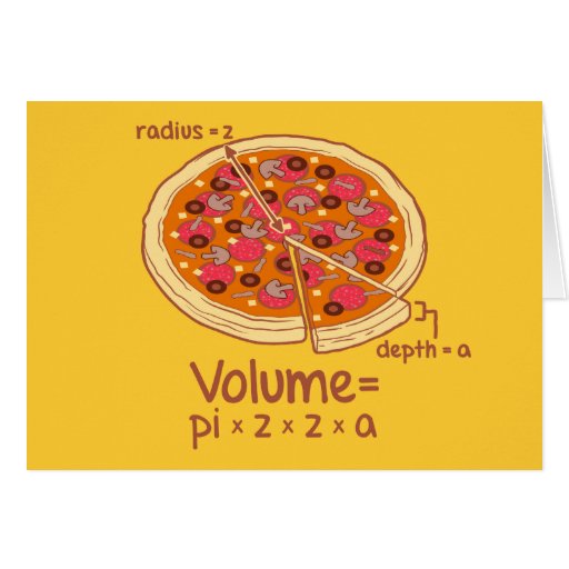 Pizza Volume Mathematical Formula = Pi*z*z*a | Zazzle