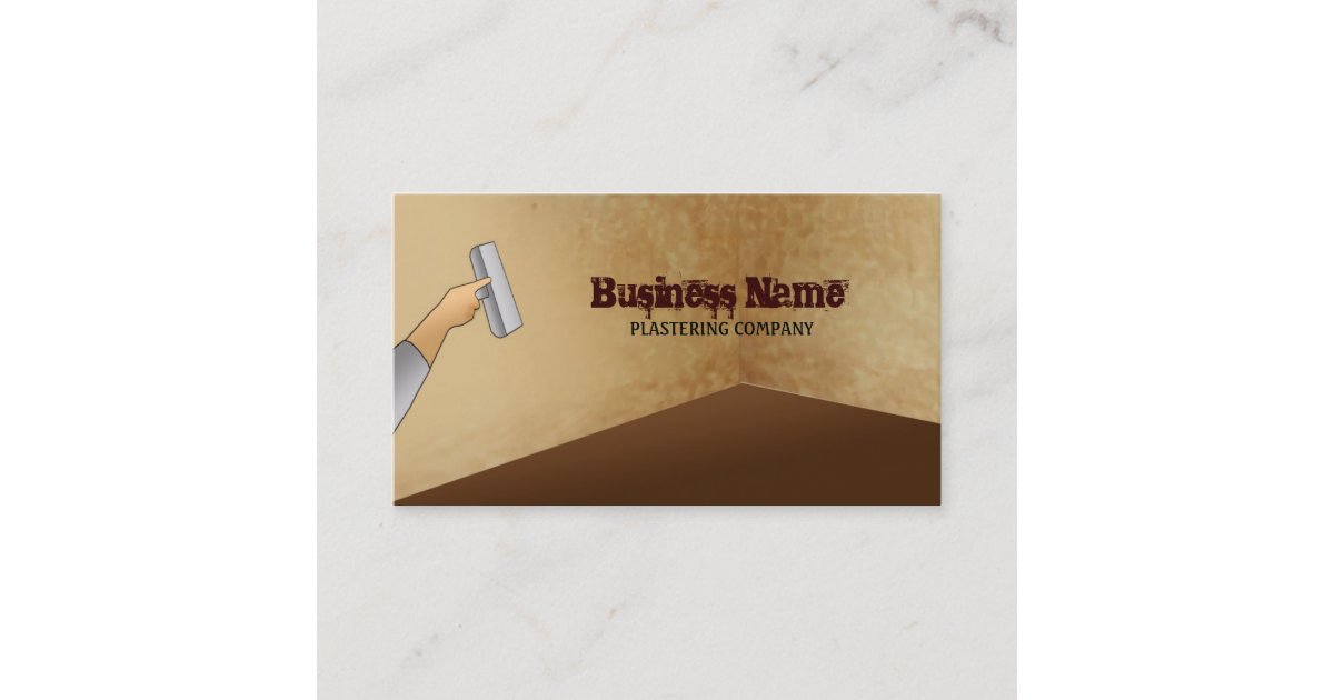 Plastering Company Business Cards | Zazzle