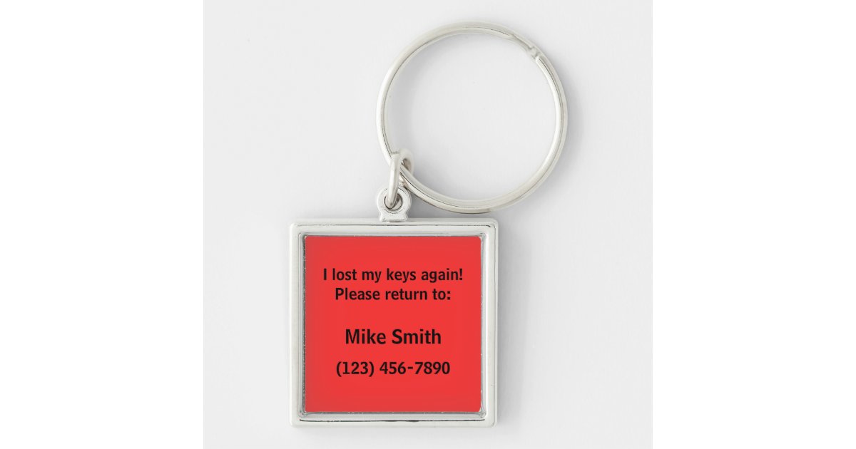Please Return Lost Keys Keychain | Zazzle