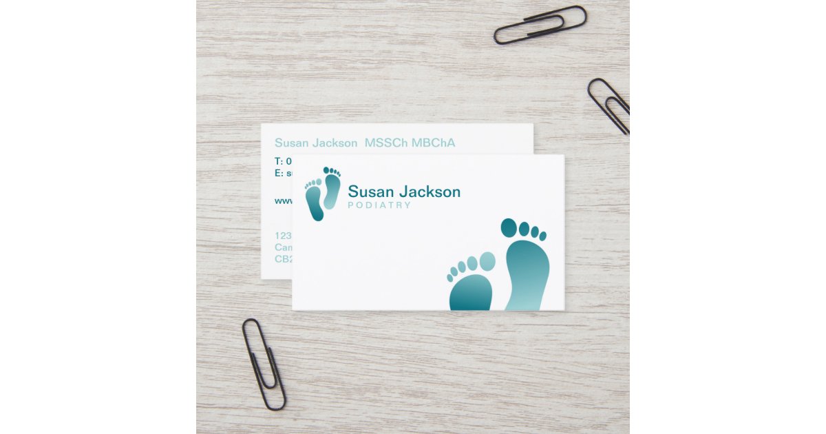 Podiatrist Business Card | Zazzle