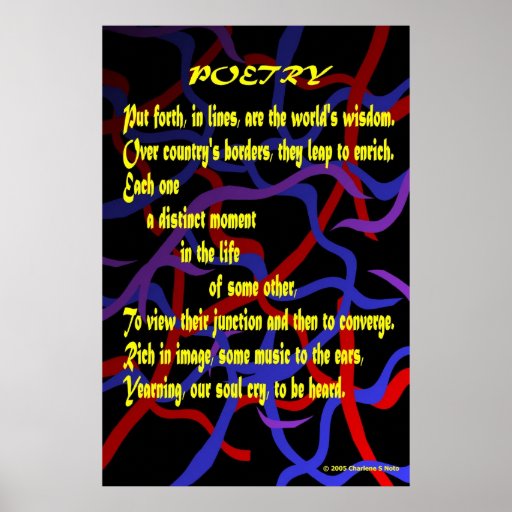 Poetry (acrostic poem) poster | Zazzle.com.au