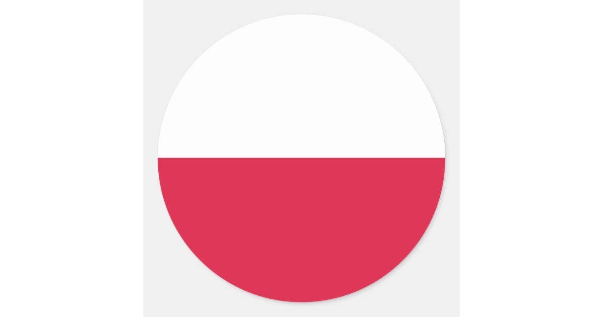 Poland Flag Classic Round Sticker | Zazzle