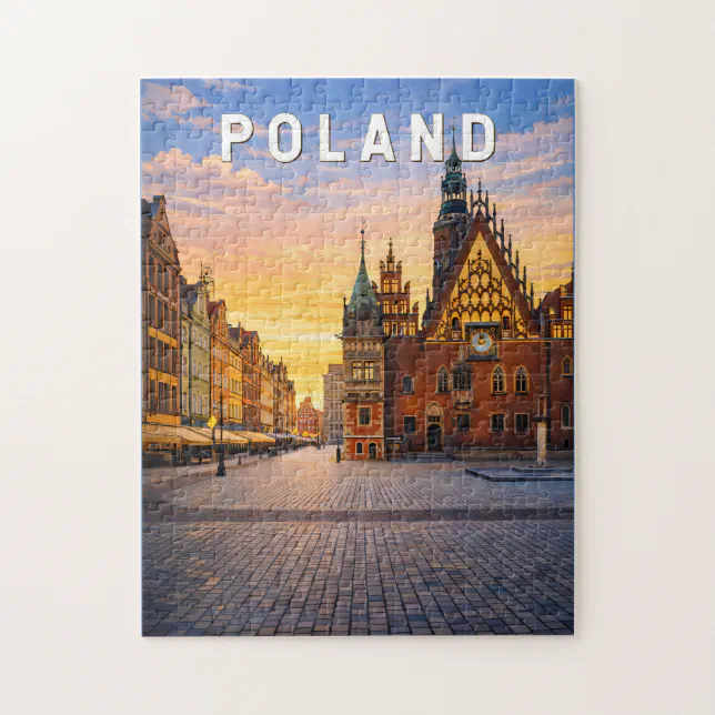 Poland Illustration Travel Art Vintage Jigsaw Puzzle | Zazzle