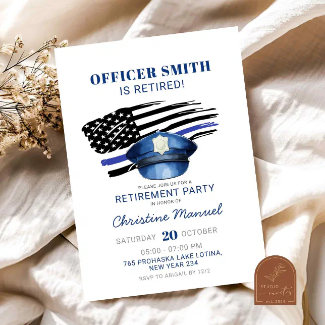 Police Retirement Party Invitation | Zazzle