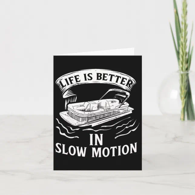 Pontoon Pontooning Toon Pantoon Pontoon Boat Lake Card | Zazzle