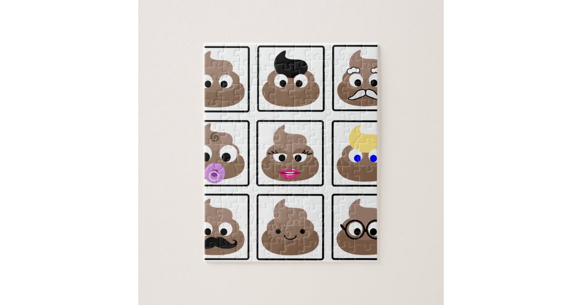 Poop Many Faces Jigsaw Puzzle | Zazzle