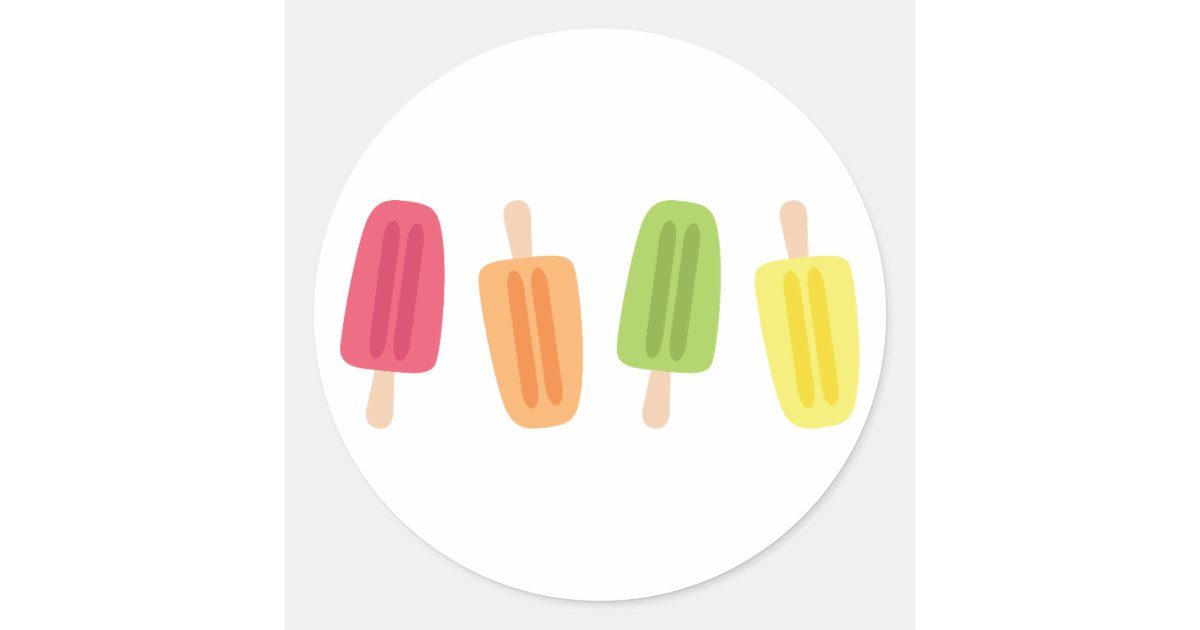 Popsicles Classic Round Sticker | Zazzle