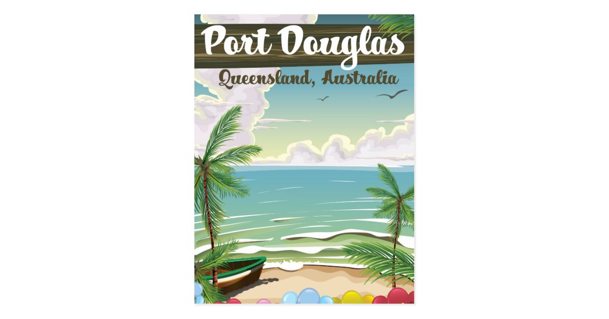 Port Douglas Australia vintage travel poster Postcard | Zazzle.com.au