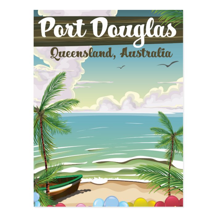 Port Douglas Australia vintage travel poster Postcard | Zazzle.com.au