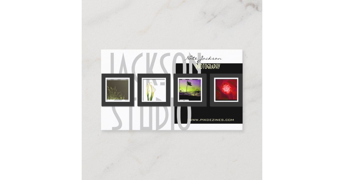 Portfolio business cards photos template | Zazzle