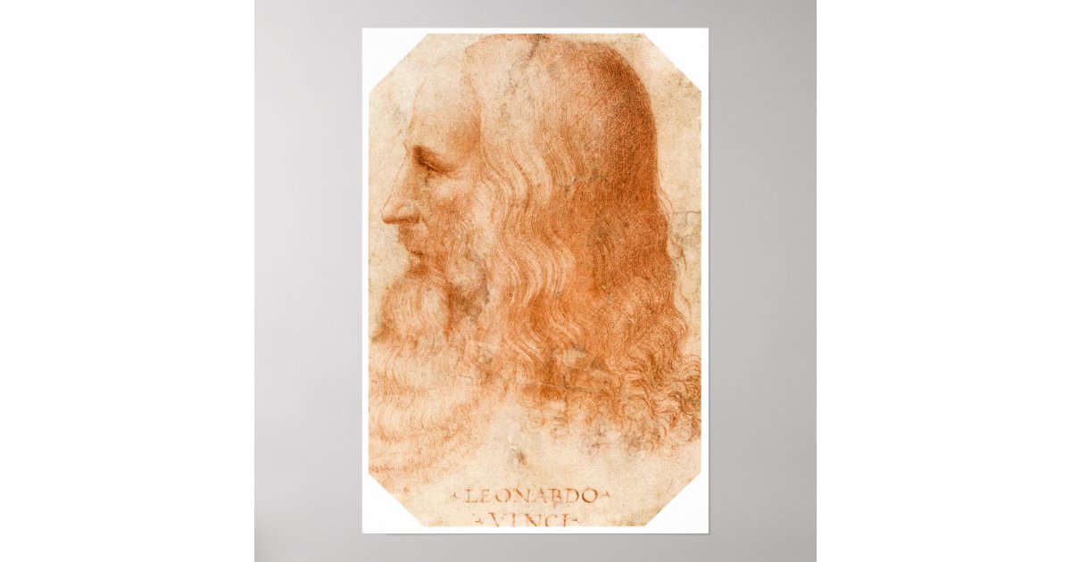 Portrait of Leonardo da Vinci by Francesco Melzi Poster | Zazzle