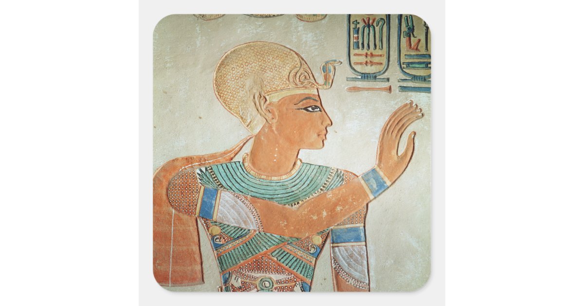 Portrait of Ramesses III from Square Sticker | Zazzle
