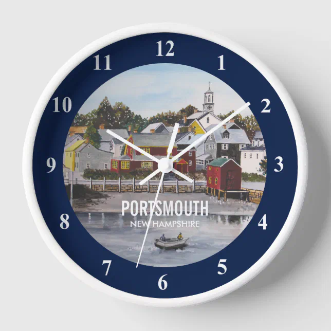 Portsmouth Harbor, New Hampshire Clock | Zazzle