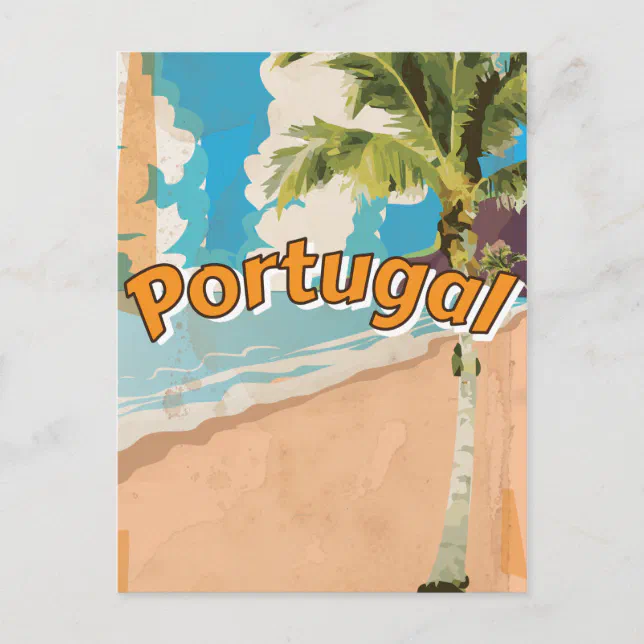 Portugal Vintage vacation Poster Postcard | Zazzle