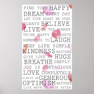 Positive Words Posters | Zazzle.com.au