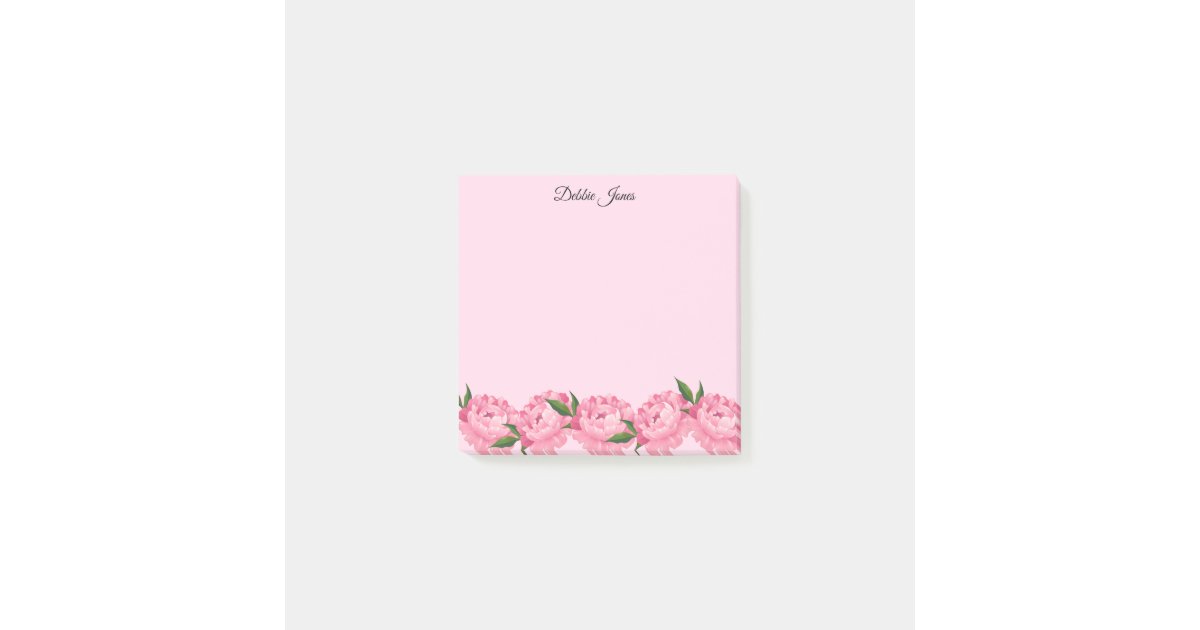 Post-it-Notes-Pink Peony Post-it Notes | Zazzle