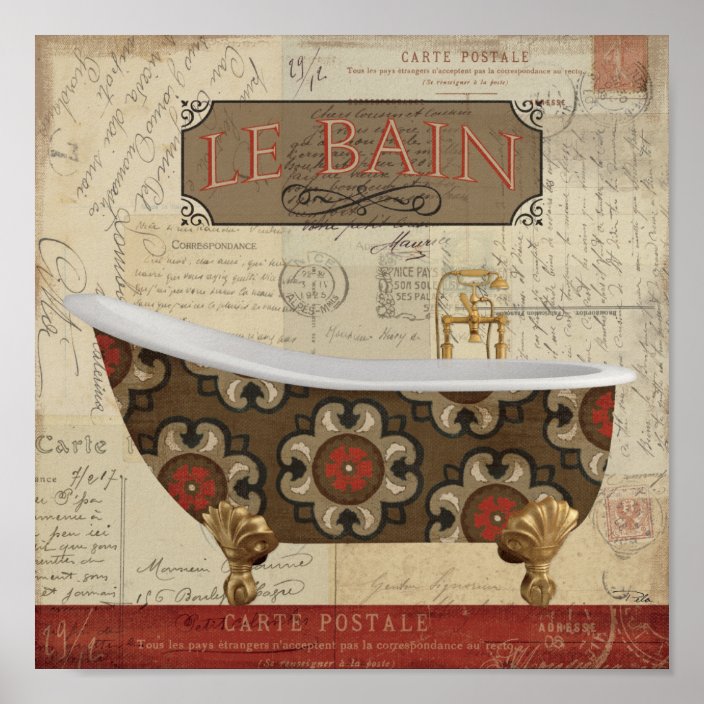 Postcard Bath Poster | Zazzle.com.au