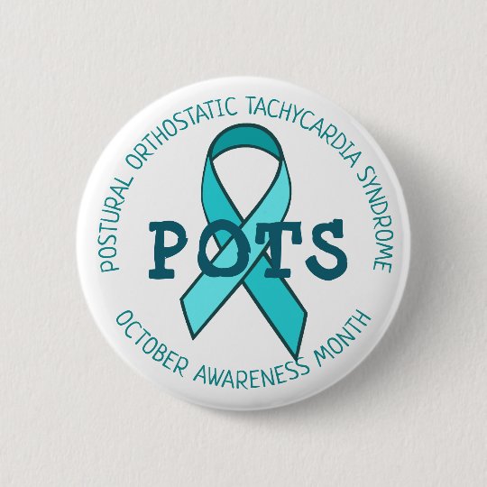 Pots Awareness Month Ribbon 6 Cm Round Badge | Zazzle.com.au