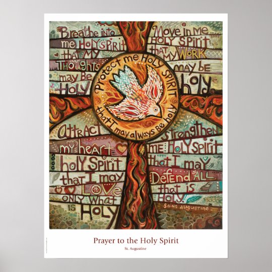 Prayer to the Holy Spirit classroom poster | Zazzle.com.au