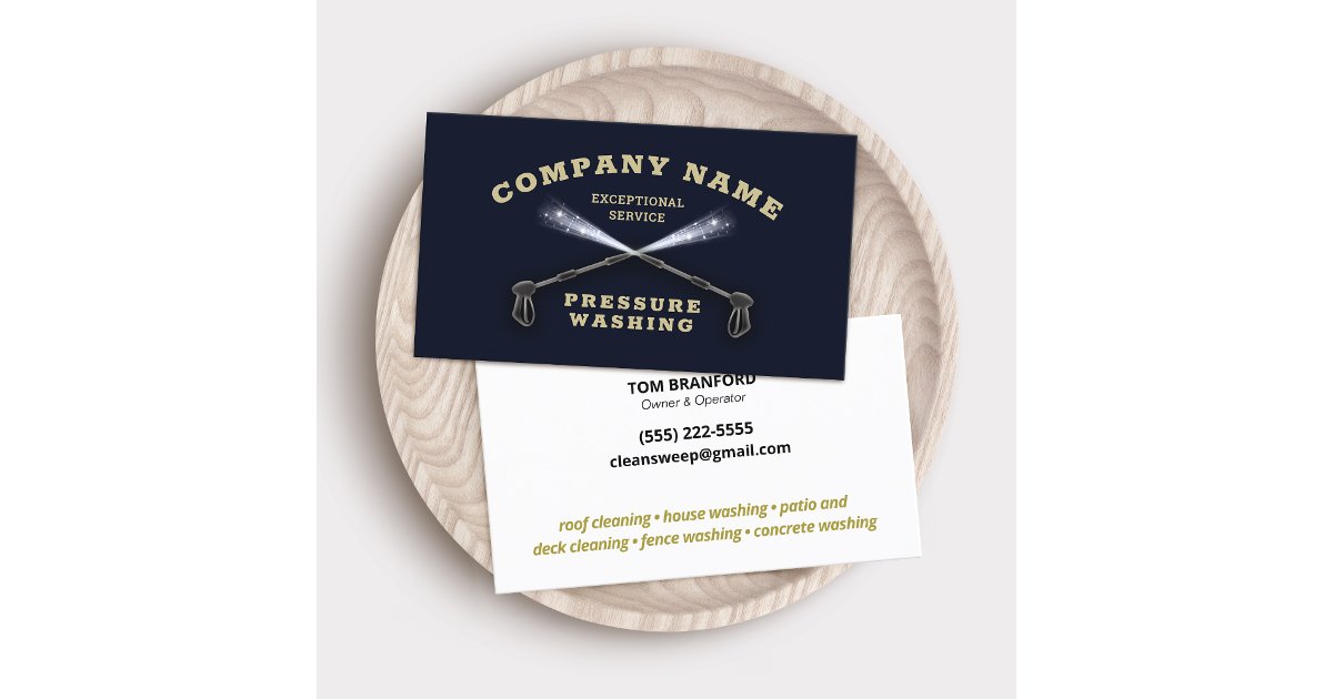Pressure Washing Power Washing Business Card | Zazzle