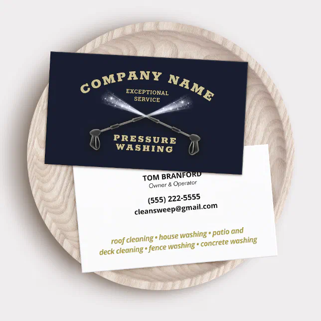 Pressure Washing Power Washing Business Card | Zazzle