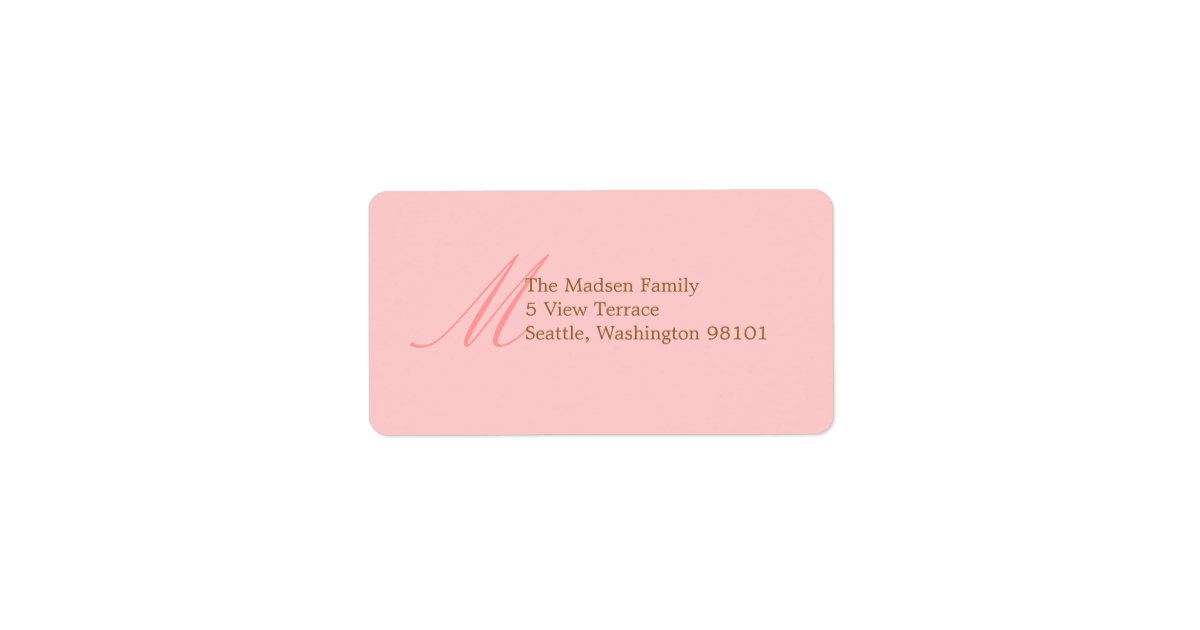 Pretty in pink address label | Zazzle