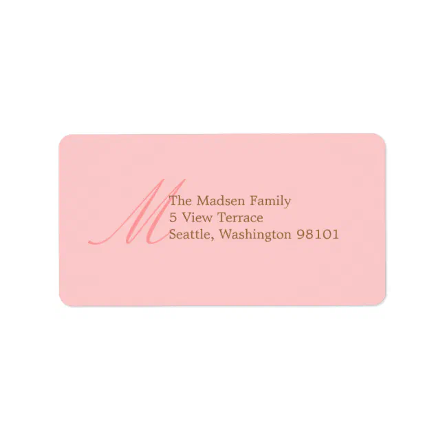 Pretty in pink address label | Zazzle