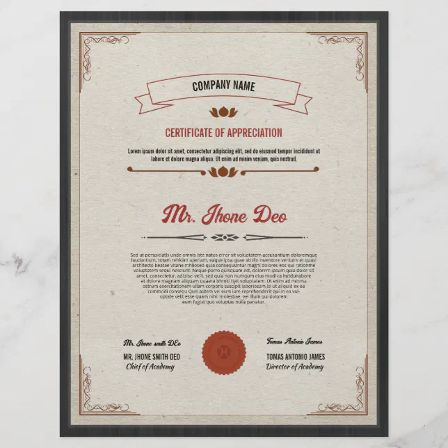 Printable Certificate Template Flyer | Zazzle