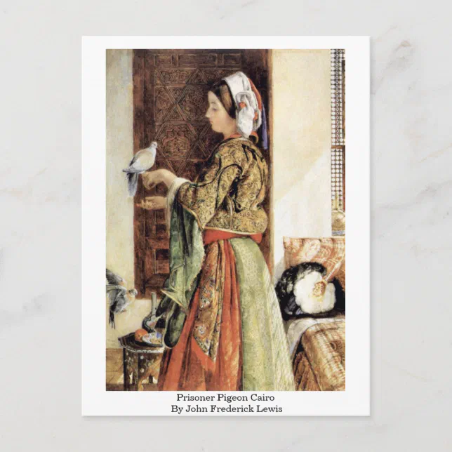 Prisoner Pigeon Cairo By John Frederick Lewis Postcard | Zazzle