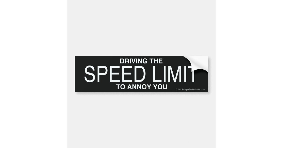 Pro-Speed Limit sticker | Zazzle