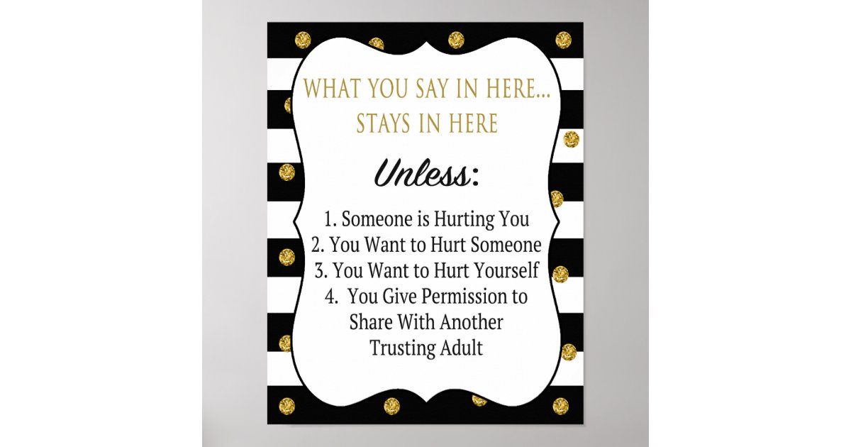 Professional Confidentiality Poster | Zazzle