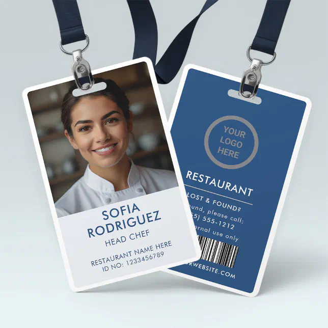 Professional Customisable Employee Identification ID Badge | Zazzle