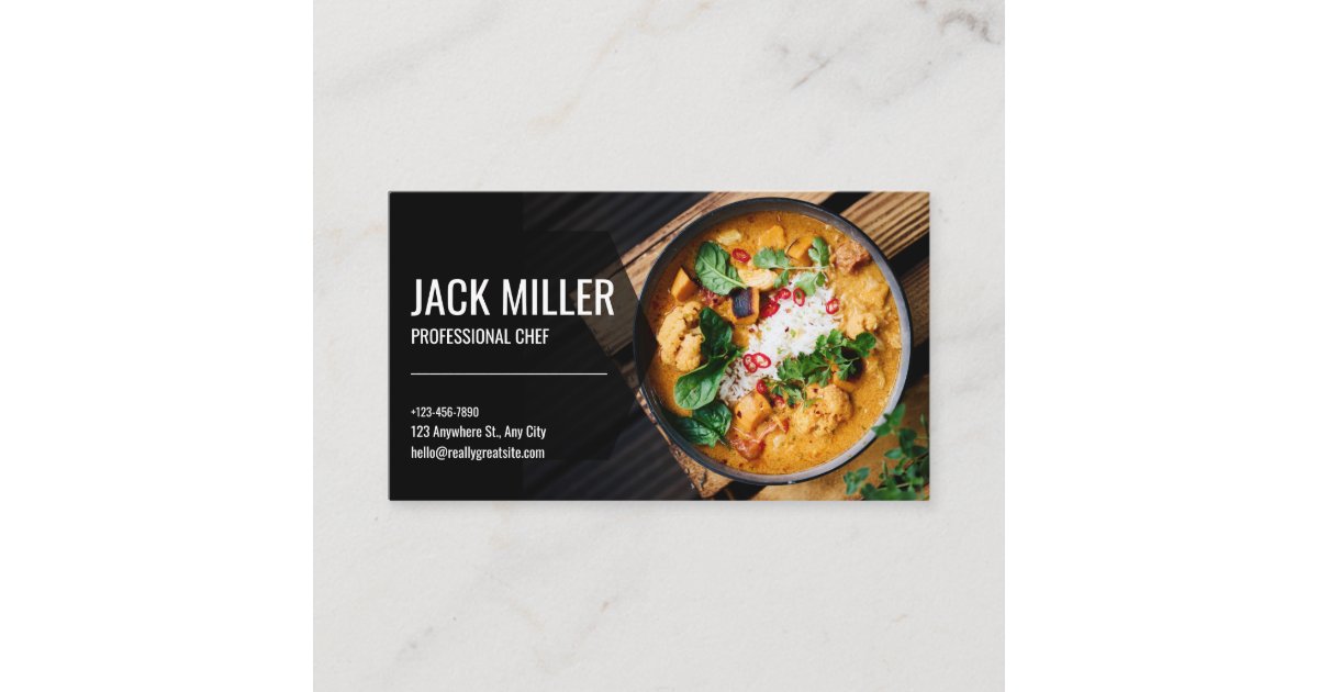 Professional Elegant Personal Chef Catering Business Card | Zazzle