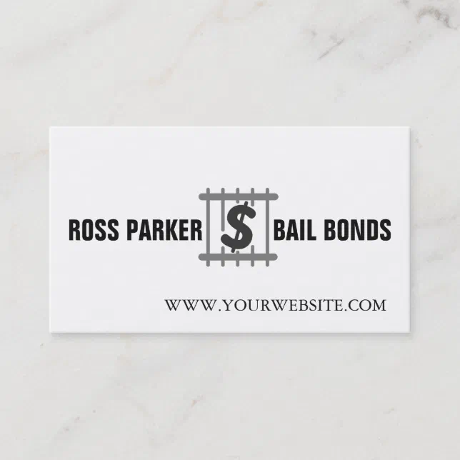 Professional Jail Bail Bonds Company Business Card | Zazzle