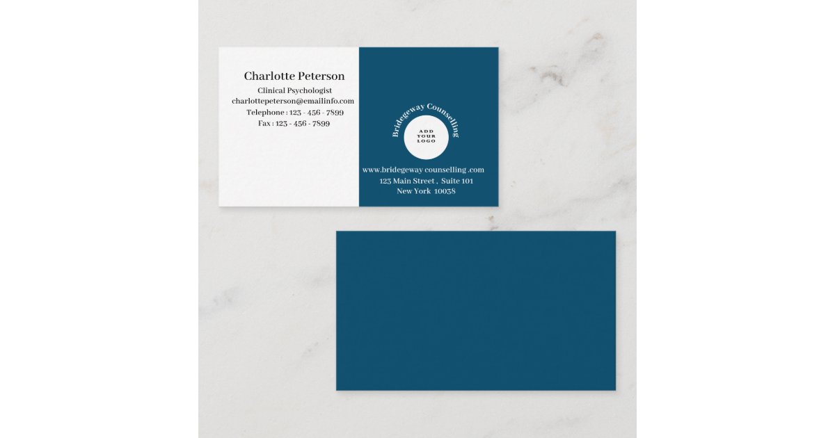 Professional Logo Psychologist & Counsellor Business Card | Zazzle