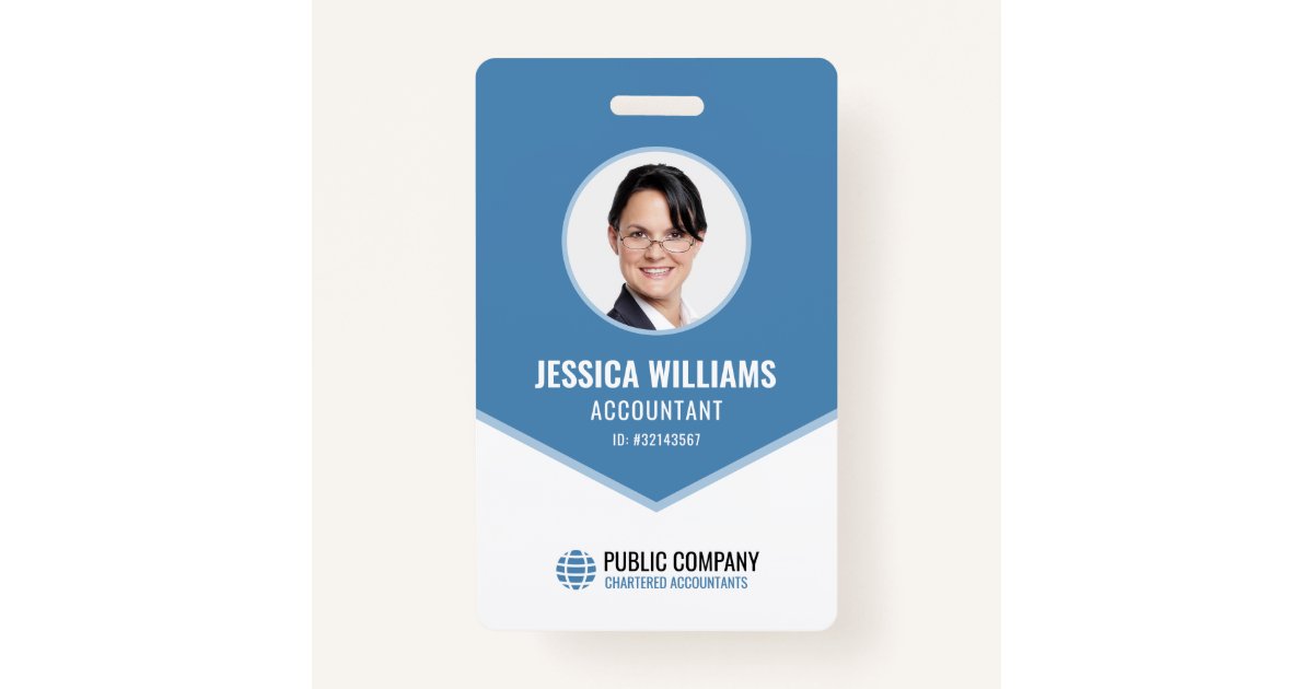 Professional Modern Employee Event Staff ID ID Badge | Zazzle