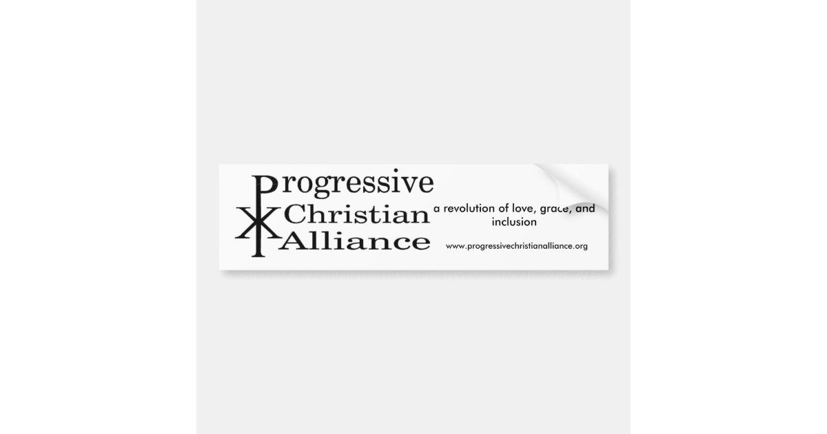 Progressive Christian Alliance "Logo" Bumper Sticker | Zazzle