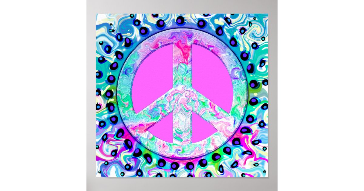 Psychedelic Peace Sign Abstract | Zazzle