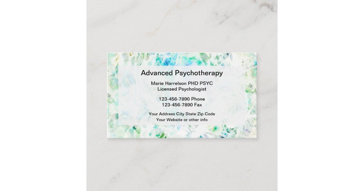 Psychologist Office And Clinic Business Card | Zazzle