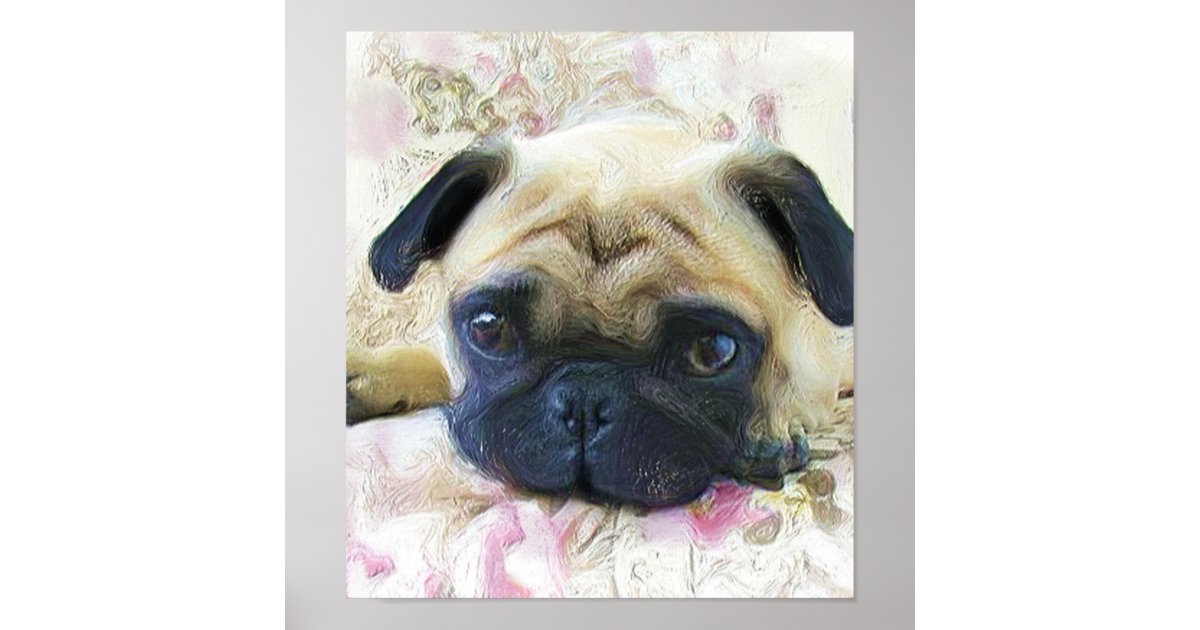 Pug Poster | Zazzle