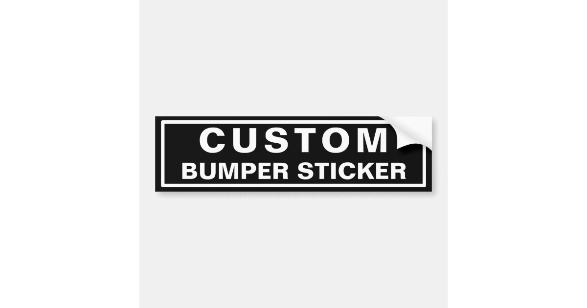 Punk Black Custom Bumper Sticker | Zazzle