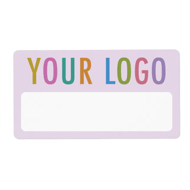 Purple Blank Name Stickers with Logo Badge Labels | Zazzle
