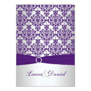 Purple And Silver Wedding Invitations | Zazzle.com.au