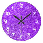 White Numbers Purple Sky Wall Clock | Zazzle.com.au