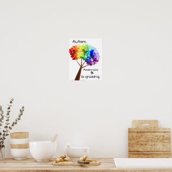 Puzzle Tree Autism Awareness Poster | Zazzle