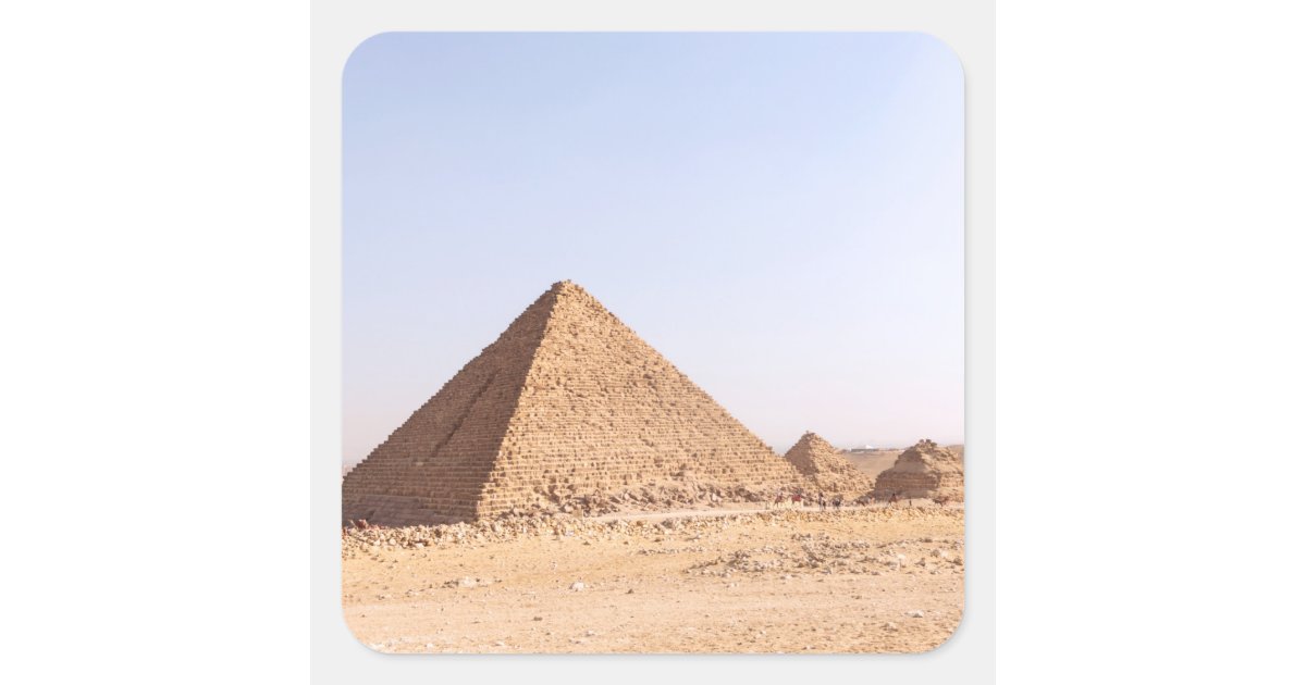 Pyramids of Egypt Square Sticker | Zazzle