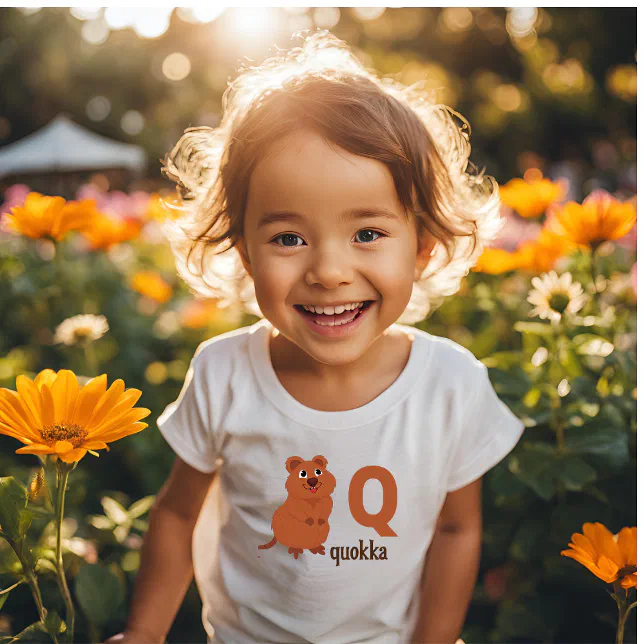 Q is for Quokka: Adorable Alphabet Toddler Tee | Zazzle